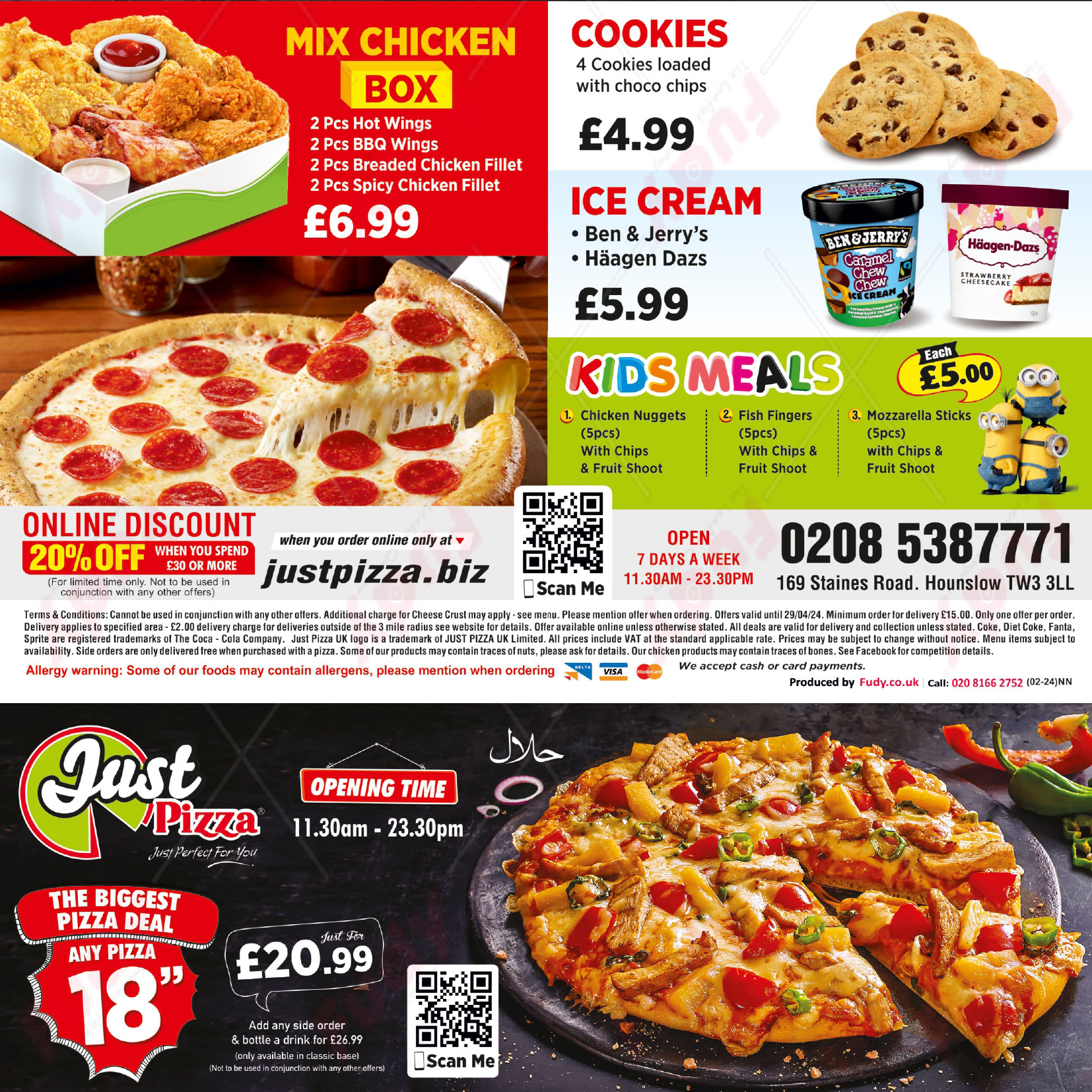 Just pizza menu store