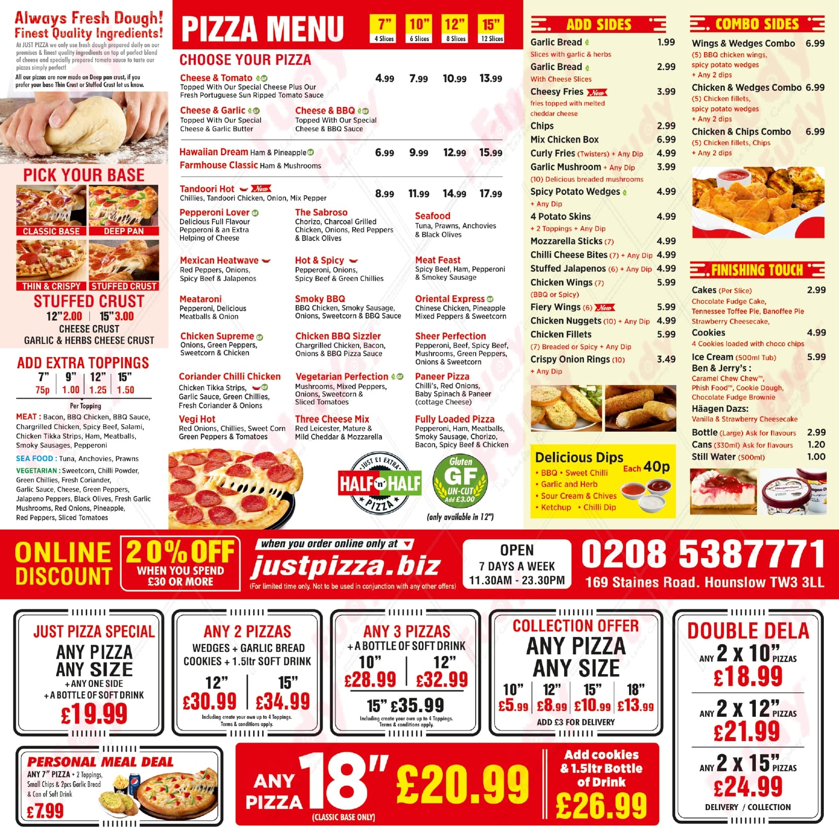Order for collection from Just Pizza Hounslow